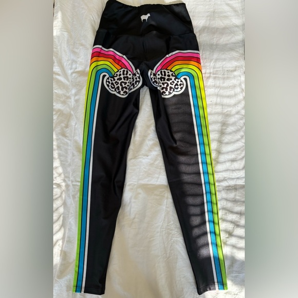 Goldsheep | Pants & Jumpsuits | Goldsheep Black Rainbow High Waist ...